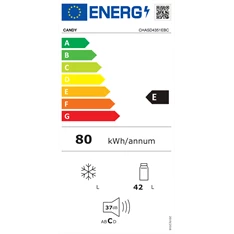 Candy CHASD4351EBC fekete, egyajtós, Hűtő:42L, hűtőszekrény - BestByte